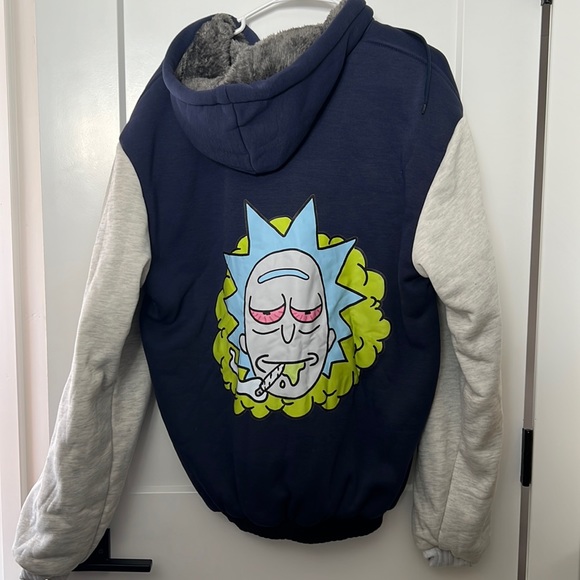 Jackets & Coats | Rick And Morty Full Zip Jacket In Navy | Poshmark